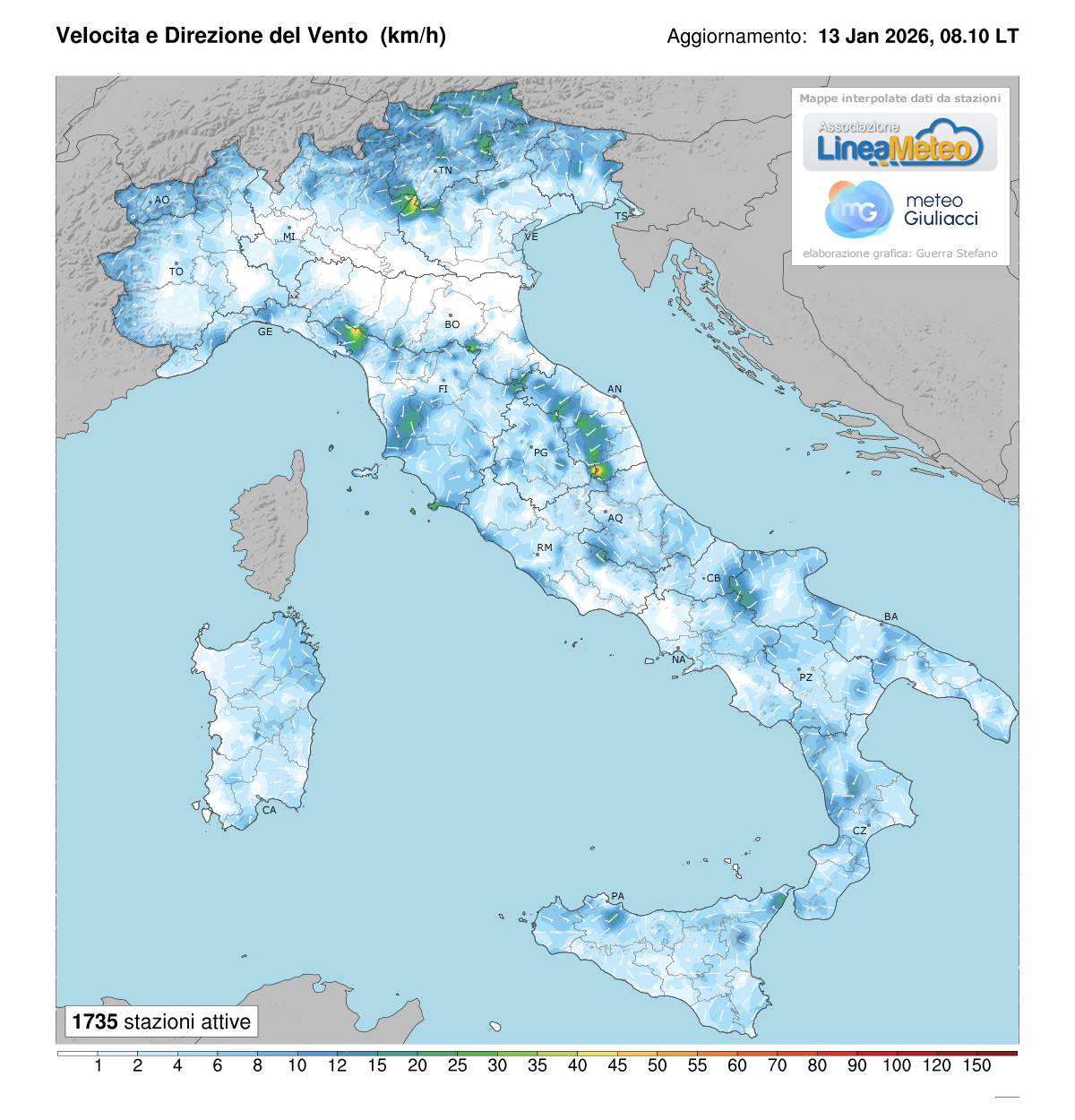 Mappe Realtime in Italia | Meteogiuliacci.it