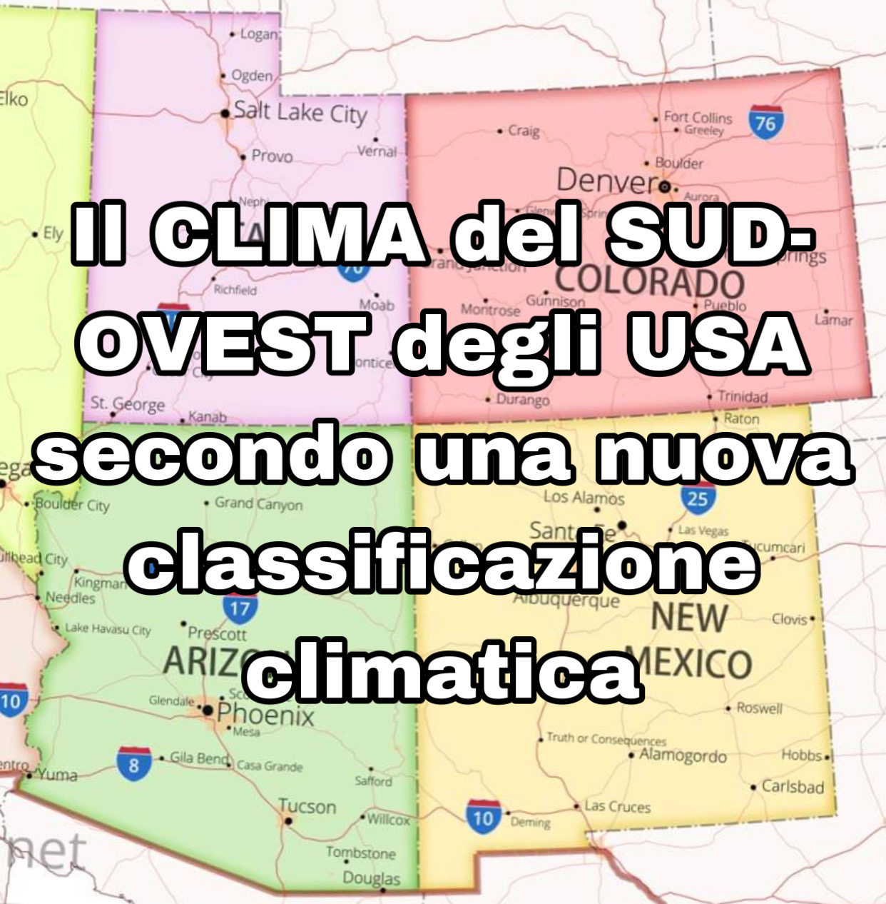 Serie clima USA: una nuova classificazione, stati del Sud-Ovest