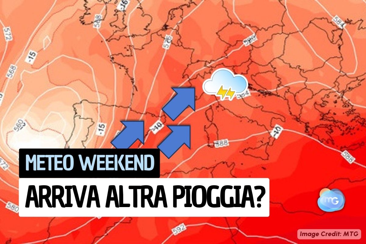 Meteo: nel WEEKEND altra PIOGGIA e torna il rischio di NUBIFRAGI e GRANDINE; la previsione