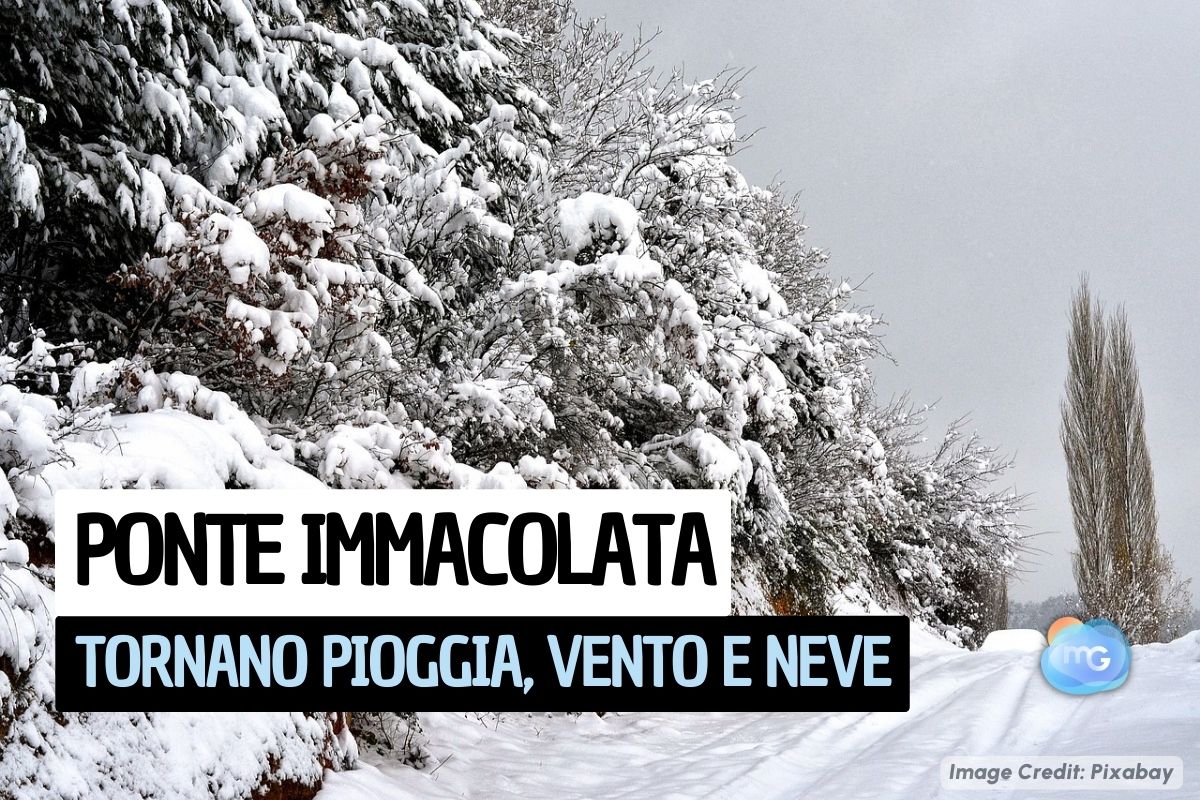 Meteo: per il Ponte dell'Immacolata di nuovo NEVE fino in pianura; la previsione di Giuliacci