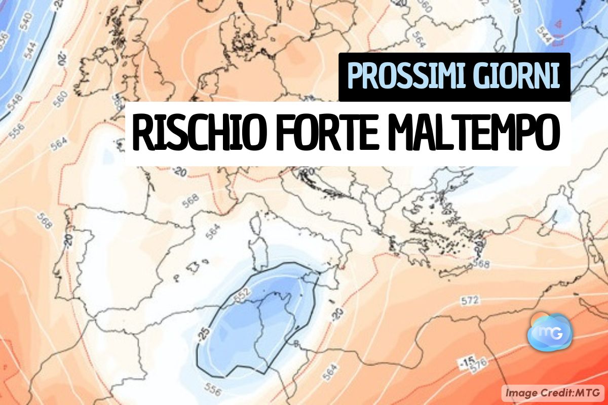 Meteo: nuova ondata di forte maltempo al Sud, attenzione alla pioggia